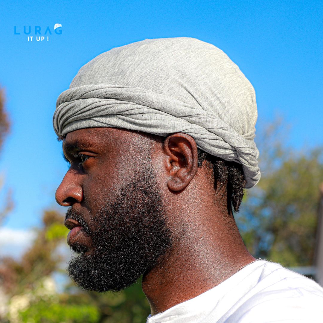 GREY PRE-TIED HALO TURBAN – Lurags